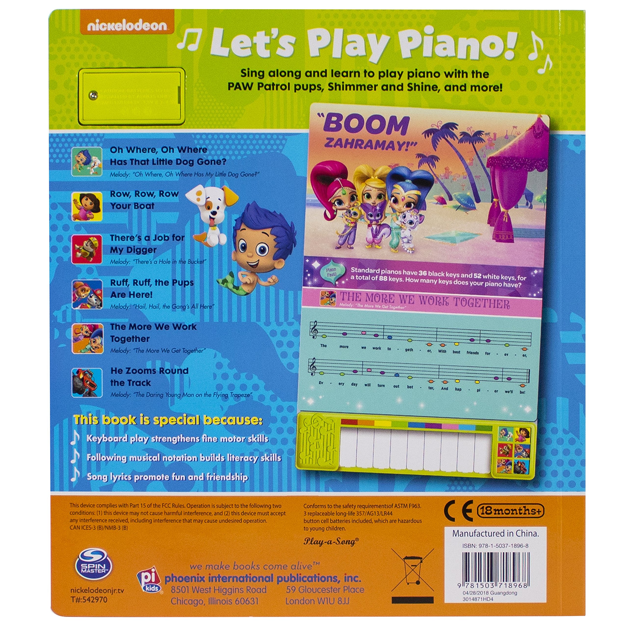 Nickelodeon Let's Play Piano! Story Book - The Mommy Club Shop